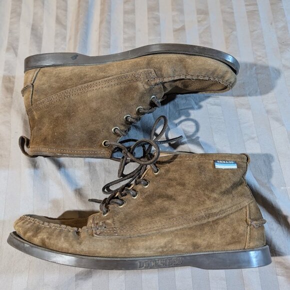 Sebago | Shoes | Sebago Docksides Brown Suede Leather Mid Shoes Men ...